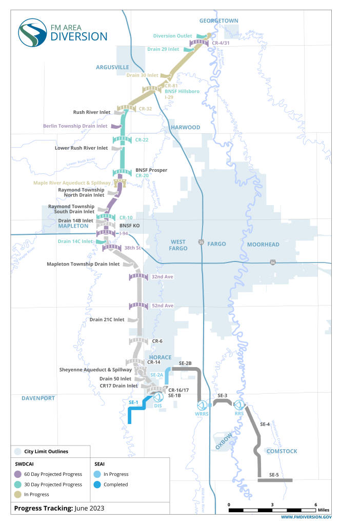 Construction Status | Metro Flood Diversion Authority