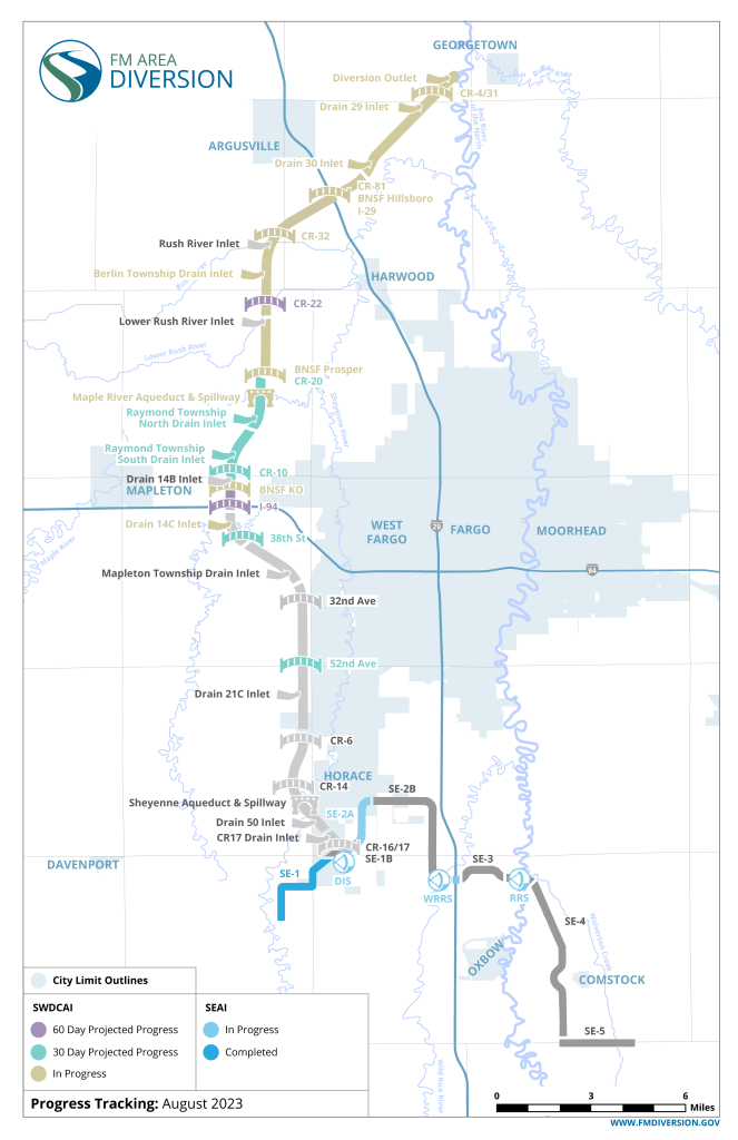 Construction Status | Metro Flood Diversion Authority
