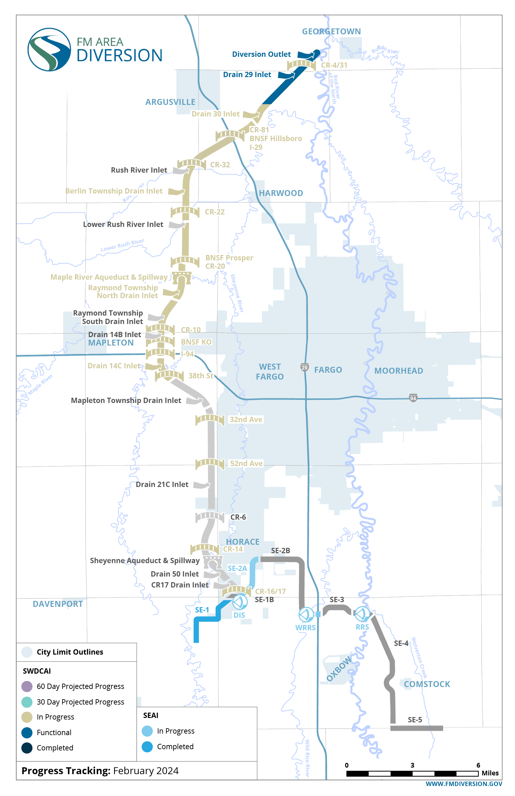 Construction Status | Metro Flood Diversion Authority