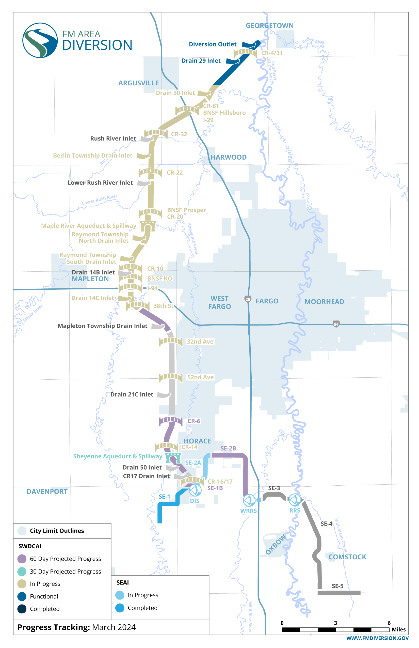 Construction Status | Metro Flood Diversion Authority