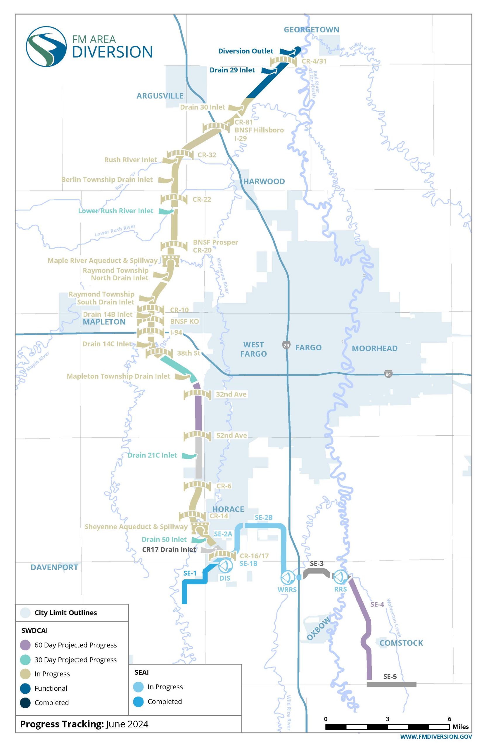 Construction Status | Metro Flood Diversion Authority